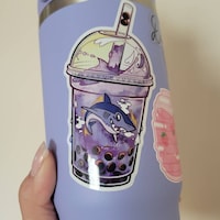 Boba Tea Shark Sticker Set - Etsy UK