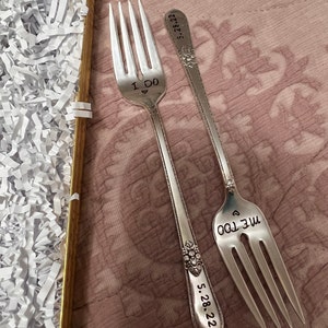 Mr Mrs Wedding Forks Wedding Cake Forks Vintage Silverplate | Etsy