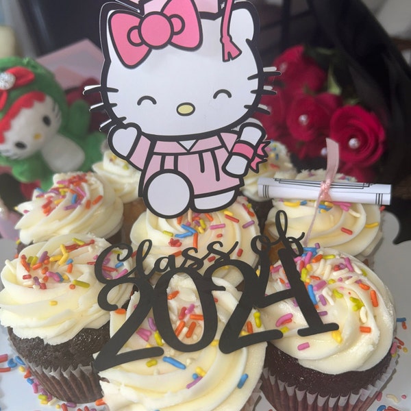 Custom Kitty and Friends Cupcake Toppers - Etsy