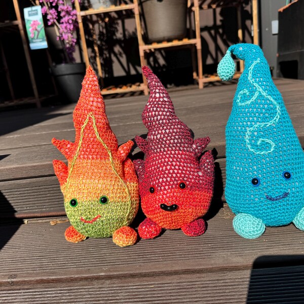 Elemental Sprites Crochet Pattern, Bundle 5in1, Fantasy Amigurumi ...