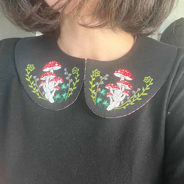 Detachable Collar, Hand Embroidered Peter Pan Collar,halloween, Women's ...