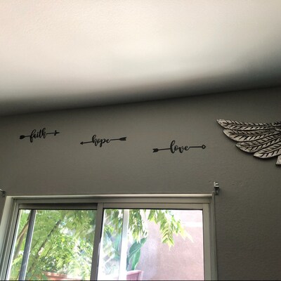 Inspirational Metal Arrows Believe Dream Hope Love Faith Achieve Metal ...