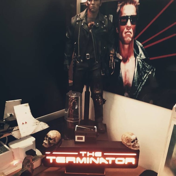 The Terminator Movie USB Logo, USB Night Light Sign, 1980's Movie Film ...