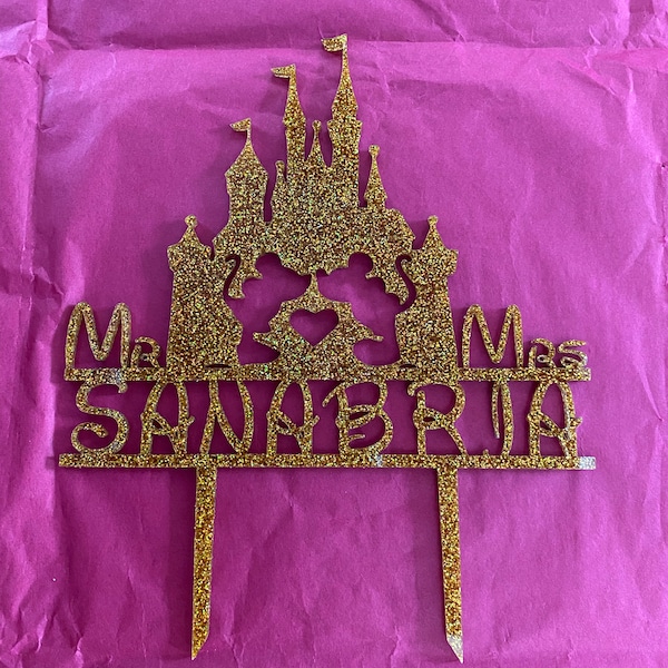 Cake Toppers, Laser Engraved, Personalized , Custom Wedding Topper ...