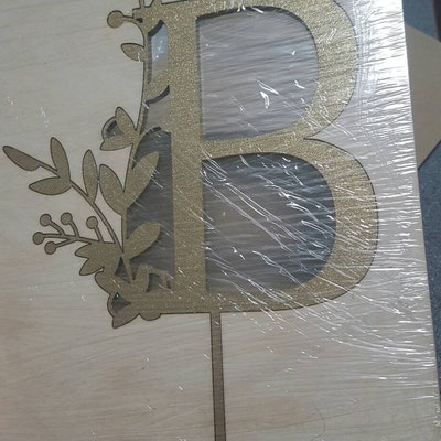 Wedding Cake Topper Letter Cake Topper Monogram Wedding Cake Topper ...