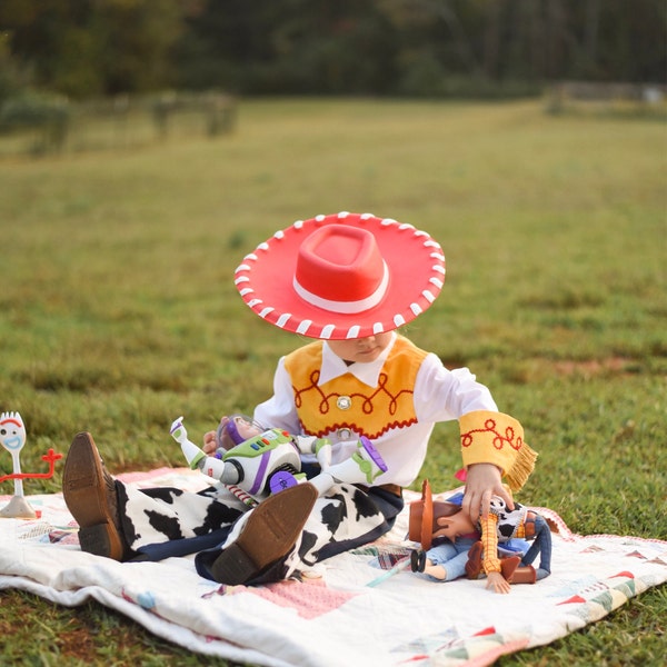 Jessie Outfit Costume 4 Piece Includes - Shirt With Pull Ring; Pants ...