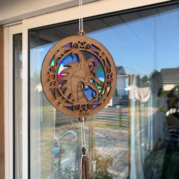 Dragon Suncatcher Repurposing Dvds Laser Cut File SVG, PDF, EPS Digital ...