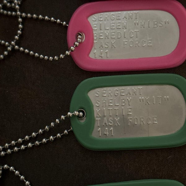 Stainless Steel US Army Dog Tag ID Set, Personalised & Embossed With ...