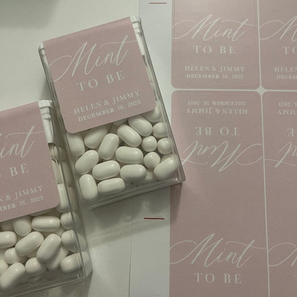 Mint to Be Custom Labels - Wedding Favor Custom Labels - Mint to Be ...