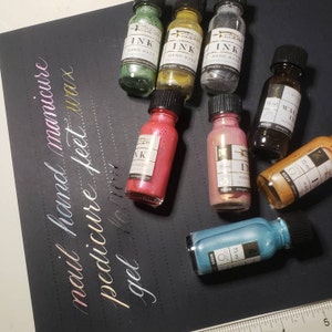 Walnut Shimmer Red Calligraphy Ink Calligraphy Kit - Etsy