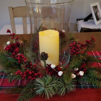 Wildflower Bouquet Spring Candle Ring, Spring Wreath, Wedding Flowers ...