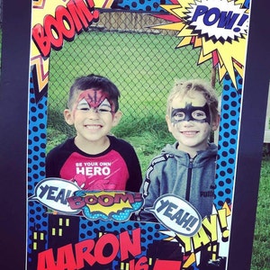 Printable Super Hero Comic Book Photo Booth Props Instant - Etsy