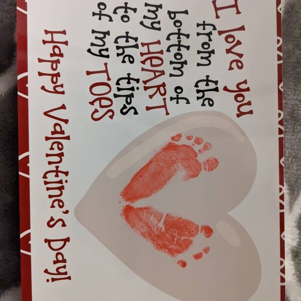 Bottom of My Heart, Tips of My Toes | Happy Valentine's Day | Footprint ...