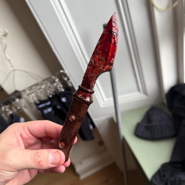 Long Handle Hatchet Movie Prop PU, Bloody Axe Horror Blade (customized ...
