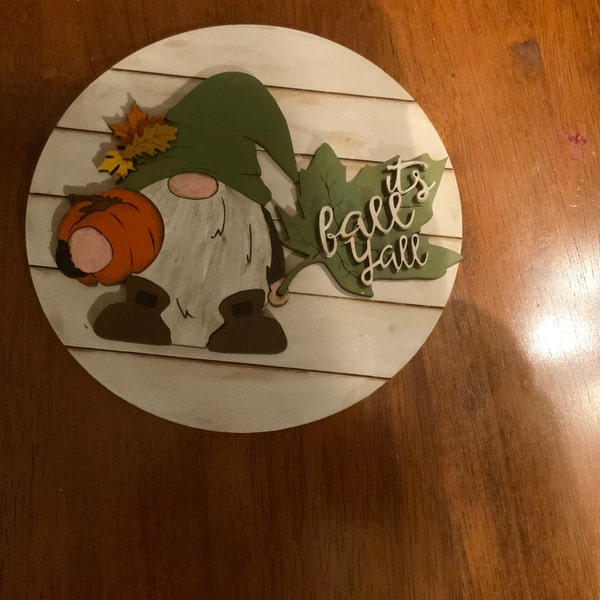 It's Fall Gnome Sign- Fall Sign SVG Laser File - Glowforge File - Fall ...
