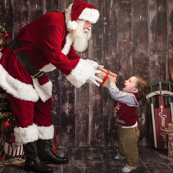 Santa Digital Backdrop, Christmas Scene, Christmas Digital Download ...