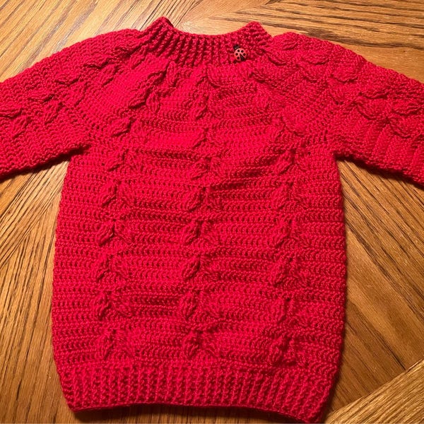 Crochet PATTERN - Magnolia Sweater (child Sizes 6-12m up to 9-10years ...