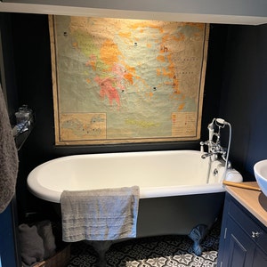 The World Pull Down Chart, Political Map of the World, Vintage World ...