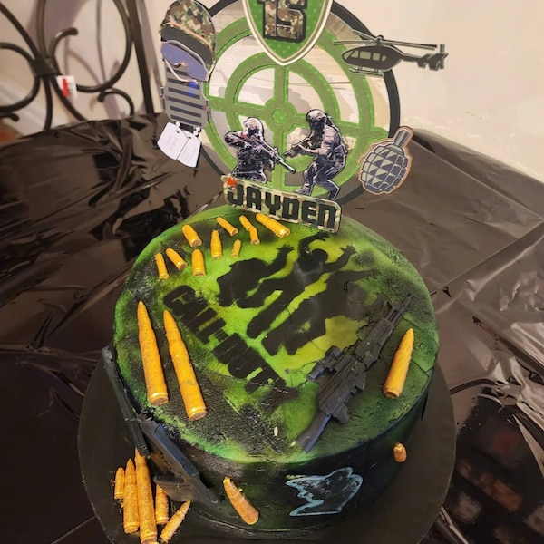 Military Cake Topper, Army Cake Topper, Military 3D Cake Topper ...