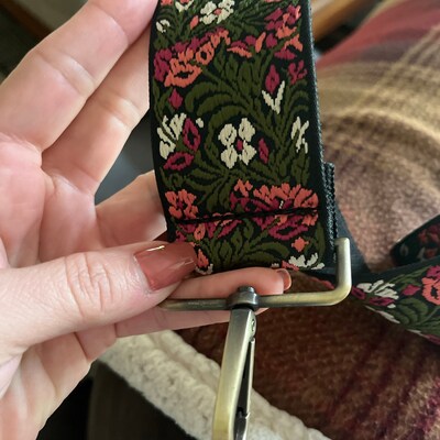 Slim Retro Purse Strap, Geometric Pattern, Replacement Crossbody Strap ...