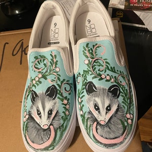 Opossum Sign With Turtle and Moth - Etsy