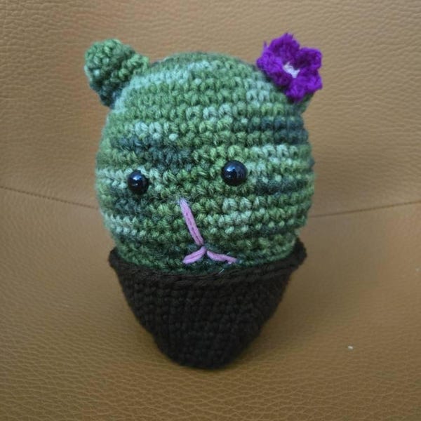 Pretty Cactus Cat Crochet Pattern, Amigurumi Crochet Pattern, Adorable ...