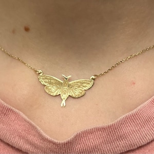 14K Gold Butterfly Cross Necklace, Crucifix Y Necklace, Butterfly ...