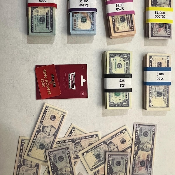 1:6 Scale Miniature US Dollar Bill Doll Size Money 11.5 Inch Fashion ...