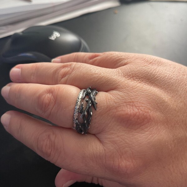 Steel MF Doom Mask Ring Spartan Helmet Ring, Mens Silver Gladiator Ring ...