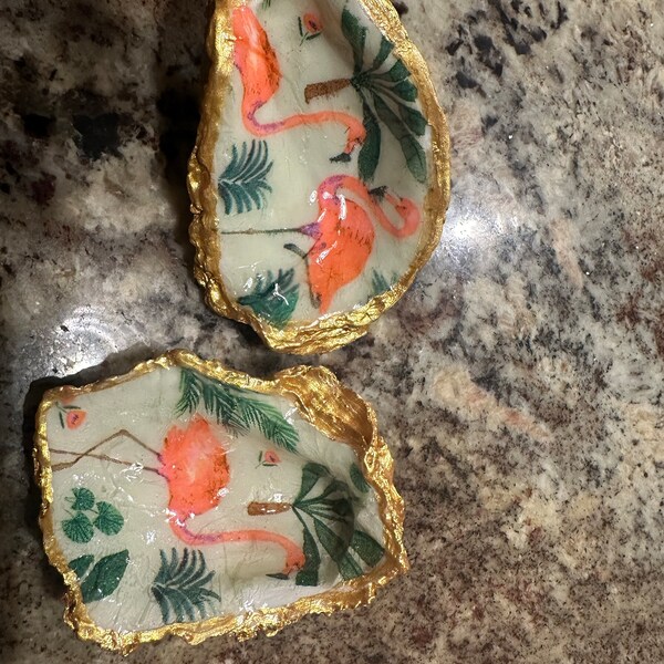 Oyster Shell Gift Box Set Shell Ring Dish, Jewelry Holder, Trinket Bowl ...