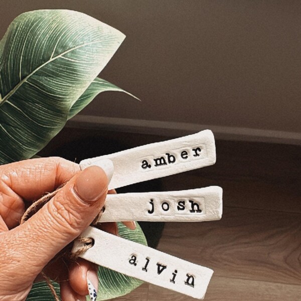 Personalised Wine Charms Clay Place Names Wine Glass Charms Wedding ...