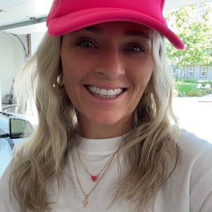 Smiley Face Trucker Hat Glitter Happy Face Hat Spring Break Hat ...