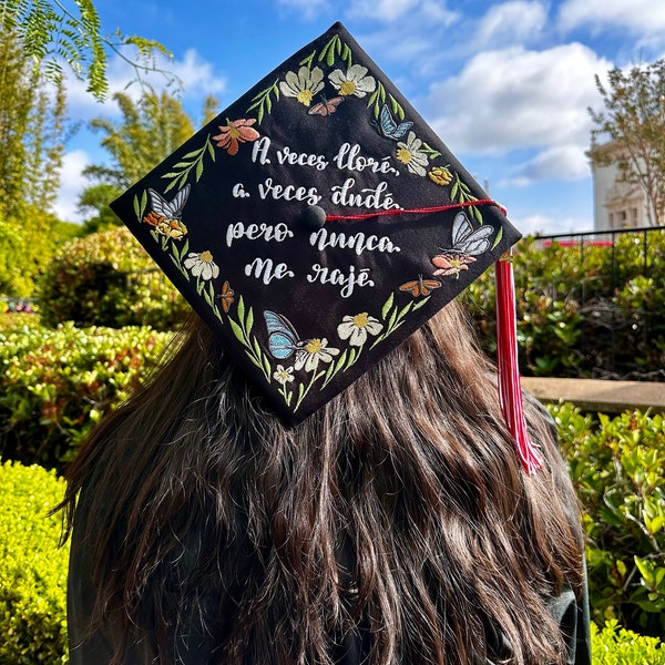 Embroidered Tulip Graduation Cap Topper Graduation Cap Decoration ...