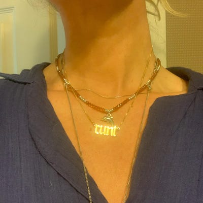 Latina Necklace, Latina Nameplate Necklace, Latina Old English Necklace ...