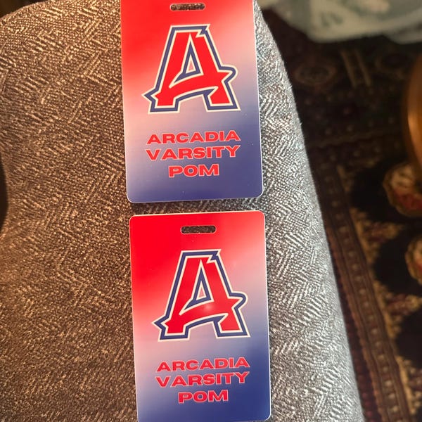 Fully Customized Bag Tags: Double-sided Personalized Sports, Events Bag ...
