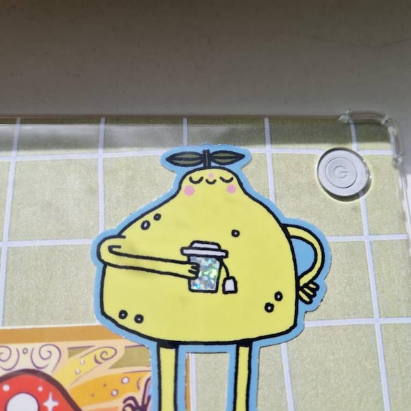 Blue Cat Sticker - Kawaii Cute Pastel Stickers - Dopamine Illustration ...