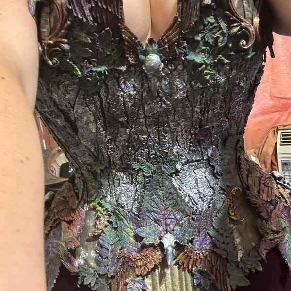 Forest Queen Corset - Steel Boned Custom Size Overbust Waist Cincher ...