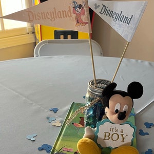 Printable Vintage Mickey Pennants, Disneyland Banners, Mickey Birthday ...