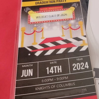 Movie Hollywood Ticket Invitations Birthday Party instant Download ...
