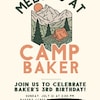 Camp Themed Birthday Party Invitations Printable Instant Download ...