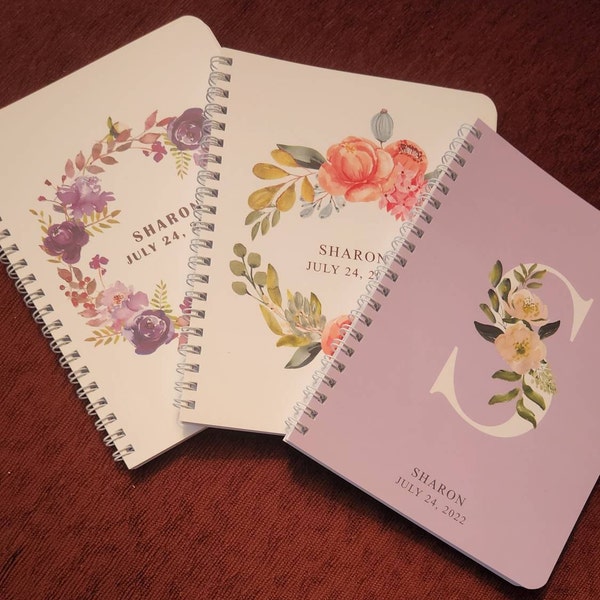 Personalized Initial Journal, Letter Notebook, Initial Notebook, Lined ...