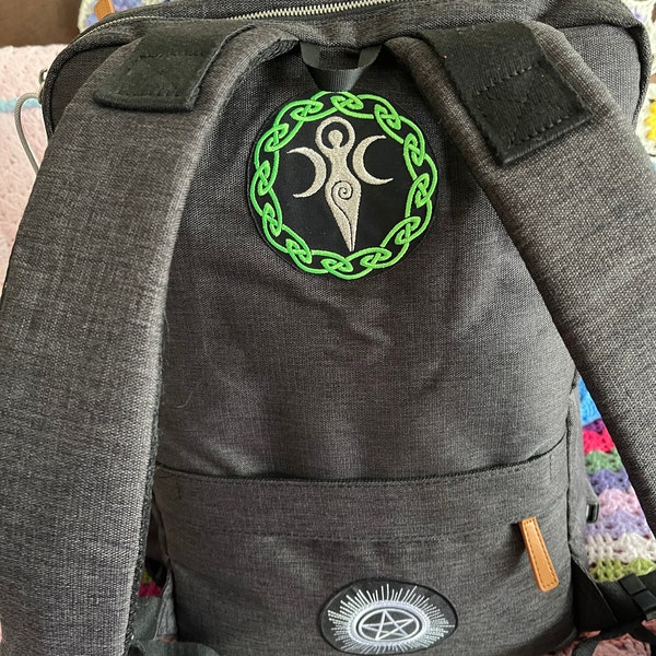 IRON ON Embroidered Patch With the Wicca Goddess- Pagan Paganism ...