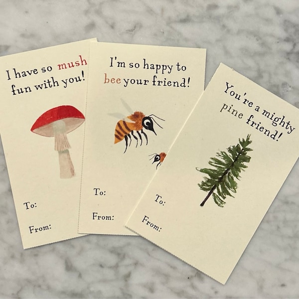 Nature Valentine's Day Cards - Printable | Nature Puns | Woodland ...