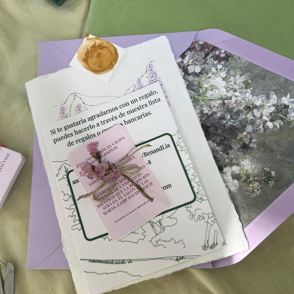 Sage Green Floral Wedding Invitation, Traditional Wedding Invitations ...