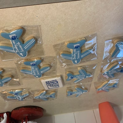 Aviation, Airplane Sugar Cookies, Pilot Gift, Baby Shower, Airplane ...