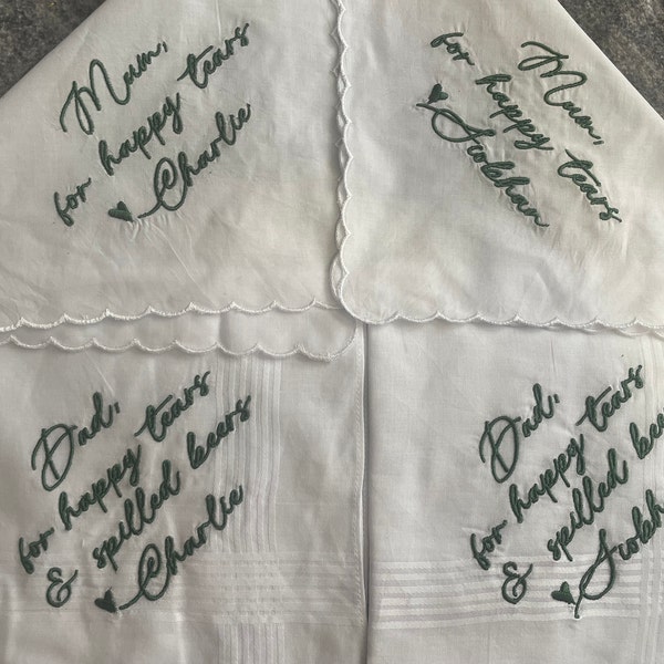 Loving Memory Gift/ Funeral Handkerchief/ in Memory Funeral ...