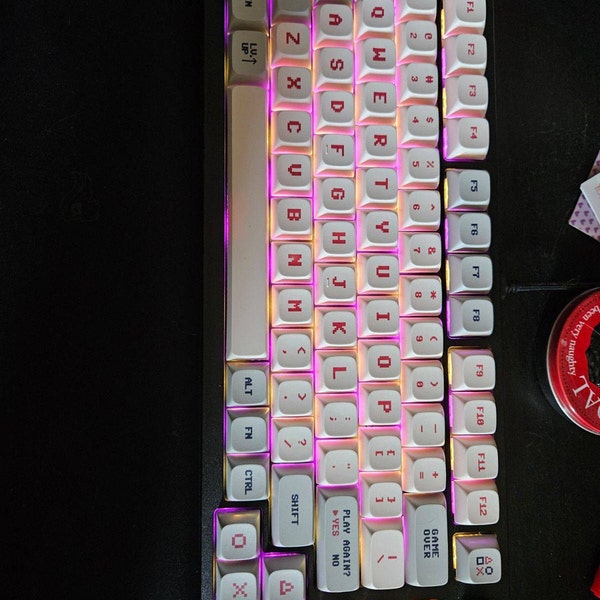 Retro Gaming Keycap Set, XDA Profile, Pixel Art, PBT, Cherry MX Stem - Etsy