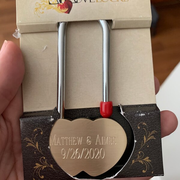 Lovelocks Petite Love Locks, Wedding Locks, Wish Locks, Engraved ...
