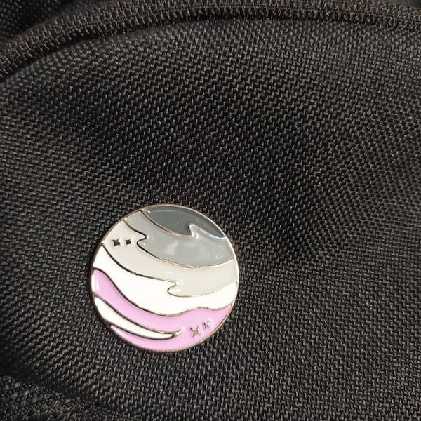 Asexual Pastel Planet Enamel Pin | Ace Pride Aroace Gift Subtle Pins ...