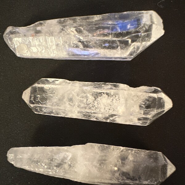 3pcs Large Water Clear Quartz Crystal Points Rough Raw Crystal Quartz ...